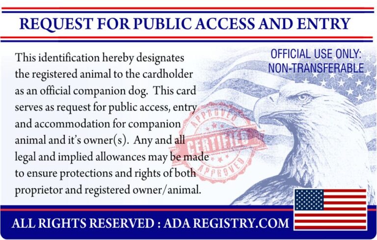 USA Service Dog ID Cards – Service Dog Outfitters
