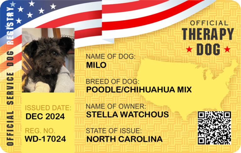 Therapy Dog ID Card – Service Dog Outfitters