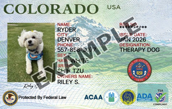 Colorado Service Dog Registration Card - Instant Service And Support ...